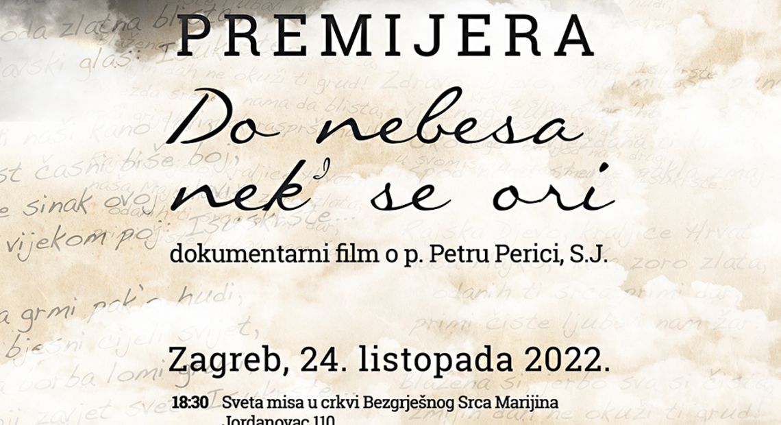 Premijera filma "Do nebesa nek' se ori" i spomen na p. Petra Pericu | Laudato